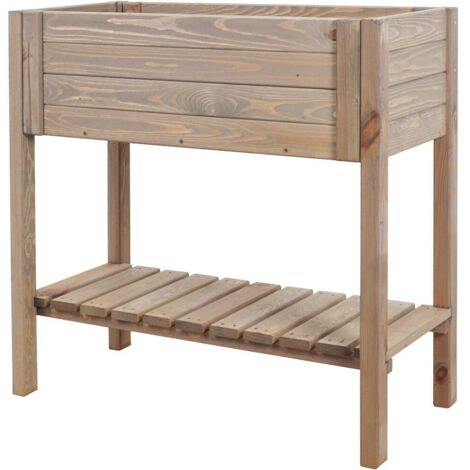 Hochbeet Aron grau 79 x 39 x 79 cm Kiefer FSC 100 %