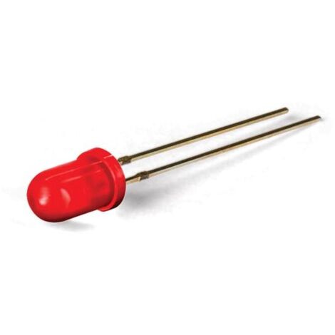 5 mm Standard-LED-Lampe, rot, diffus