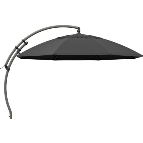 Ampelschirm Easy Sun TOP MODE Ø 375 cm silber / anthrazit Bezug anthrazit, 100% Polypropylen ...