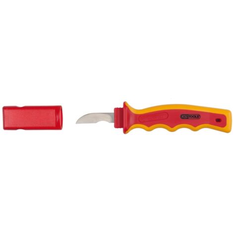KS Tools Kabel-Abisoliermesser mit Schutzisolierung, 200 mm, kurze und ...