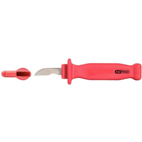 KS Tools Kabel-Abisoliermesser mit Schutzisolierung, 195mm - 117.1395