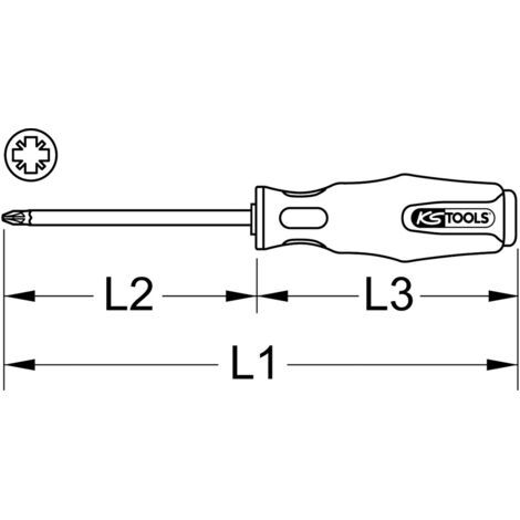 KS Tools ERGOTORQUEmax Schlagkappen-Schraubendreher, PZ0