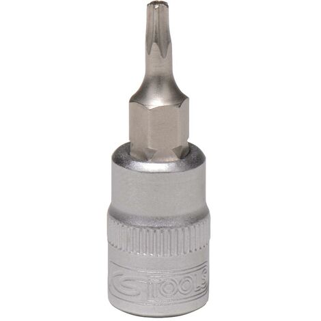 1/4" Bit-Stecknuss, Fünfstern mit Stirnlochbohrung, TS20