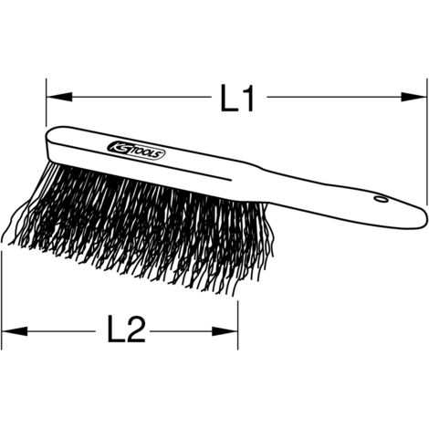 BRONZEplus Handfeger, Zinnbronzedraht, gewellt, 310 mm
