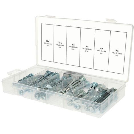 Sortiment Spreiz- und Ankerdübel, M4x20mm - M6x52mm, 40-tlg