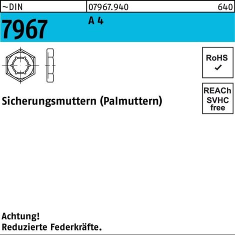 Sicherungsmutter DIN 7967 M 12 A 4