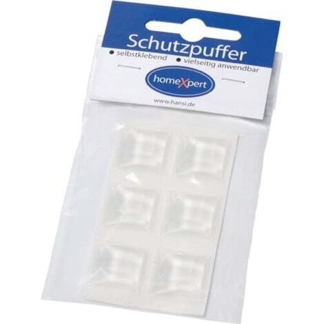Schutzpuffer Clear 20,5 mm Kunststoff transparent Quadrat selbstklebend