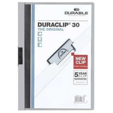 DURABLE Klemmmappe DURACLIP 60 220910 DIN A4 Hartfolie grau