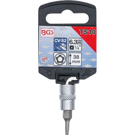 Bit-Einsatz Antrieb Innenvierkant 6,3 mm (1/4") TS-Profil (für Torx ...