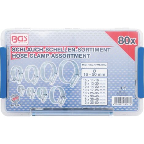 Schlauch-Schellen Sortiment 80-tlg.
