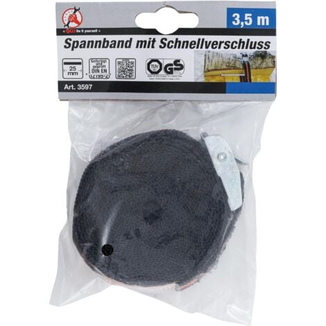 Spannband mit Schnellverschluss 3,5 m x 25 mm