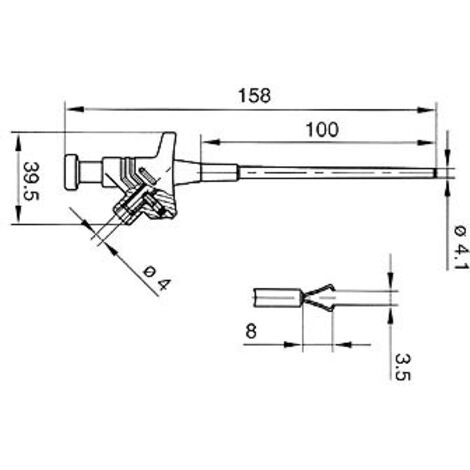 Hirschmann KLEMMPRÜFSPITZE MIT FLEXIBLEM SCHAFT - ROT (KLEPS 30)