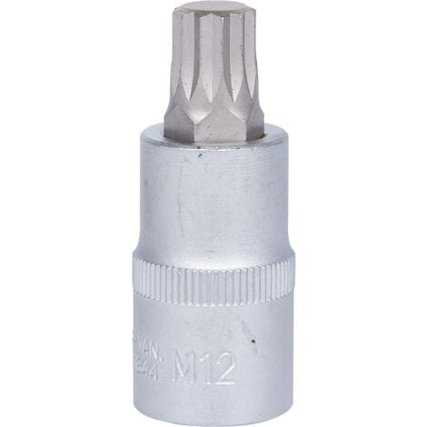 1/2" Bit-Stecknuss XZN, M12, 55 mm