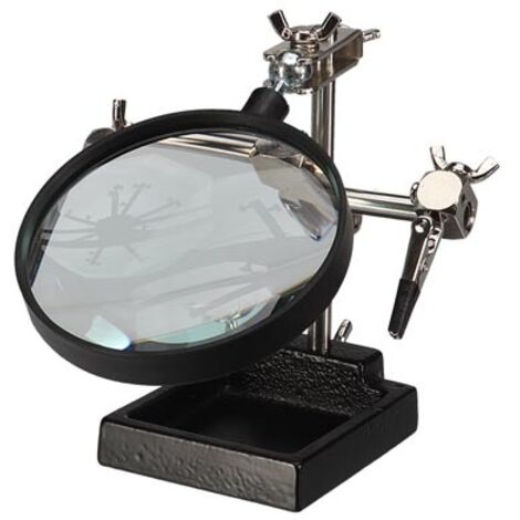 Velleman Dritte Hand mit Lupe, perfekt zum Löten, Basteln und Reparieren