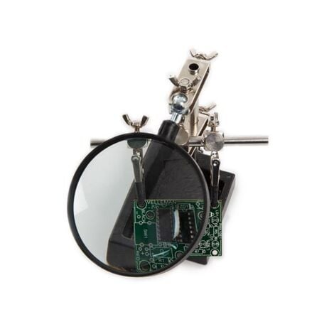 Velleman Dritte Hand mit Lupe, perfekt zum Löten, Basteln und Reparieren