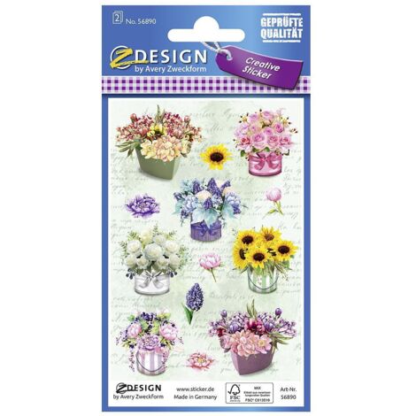 Sticker Blumen Papier 56890