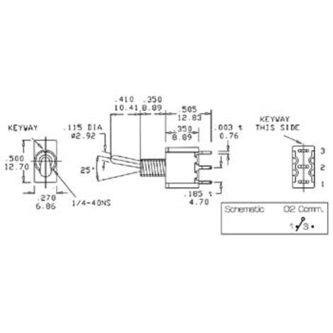 KIPPSCHALTER - VERTIKAL SPDT EIN-EIN - PRINTMONTAGE