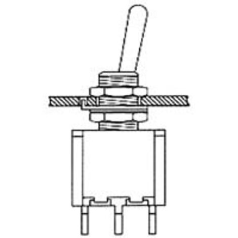 Vertikaler kippschalter spdt ein ein - leiterplattentyp