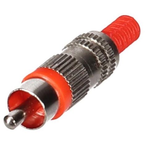 CINCH-STECKER - VERNICKELT - ROT