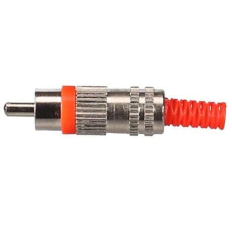 CINCH-STECKER - VERNICKELT - ROT