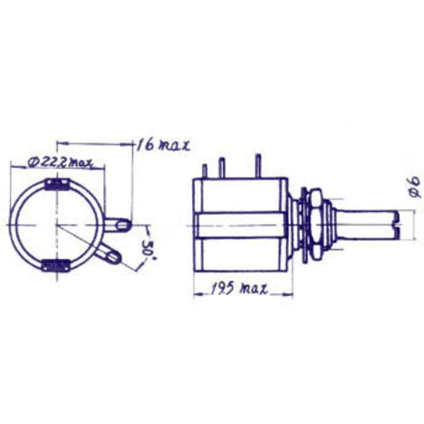 LOW-COST 10 TURN POTMETER 1K