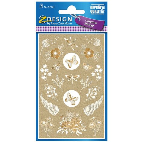 Deko Sticker 'Blumen & Insekten' 57124