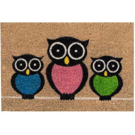 Kokosmatte Coco Owls 40 x 60 cm