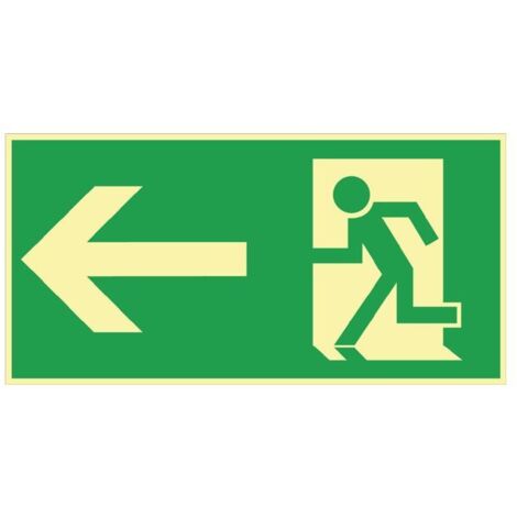 Rettungszeichen BGV A8 L297xB148 mm Rettungsweg links Folie
