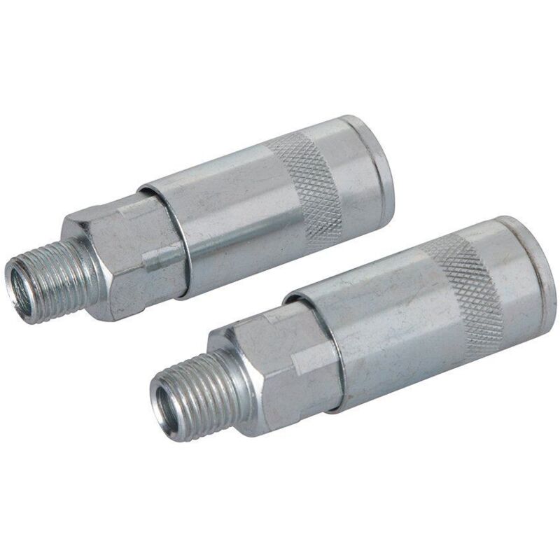 Silverline Air Line Quick Coupler 2pk - 1/4" BSP