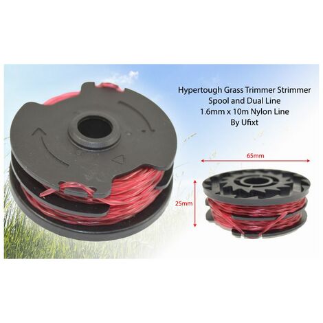 Hyper Tough Grass Strimmer Trimmer Spool and Dual Line 1.6mm x 10m