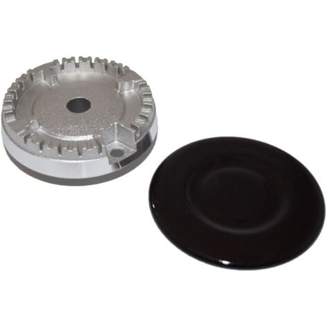 Universal Cooker Oven Gas Hob Burner Base and Cap Set 75mm