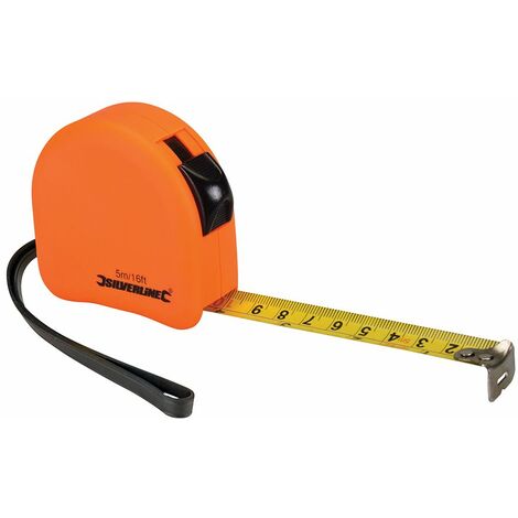 Silverline Hi-Vis Contour Tape - 5m / 16ft x 19mm