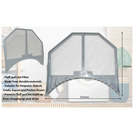 Tumble Dryer Fluff And Lint Filter for Hotpoint Tumble Dryers and Spin ...
