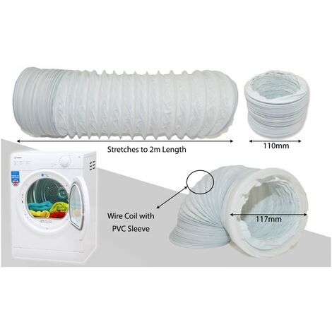 Creda TVR2 Tumble Dryer Vent Hose and Adaptor 2m