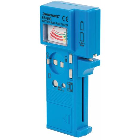 Silverline Battery, Bulb & Fuse Tester - 1.5V - 9V