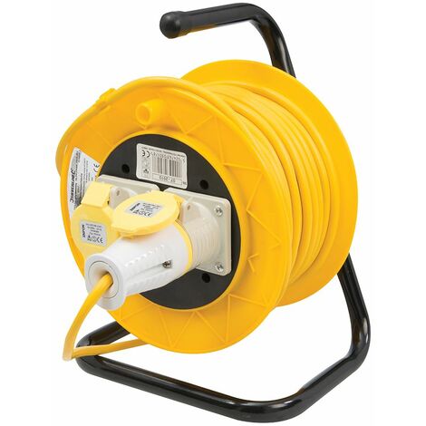 Powermaster Cable Reel Freestanding 16A 110V - 2-Gang 25m