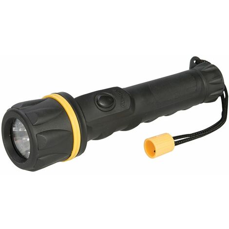 Silverline Rubber Torch - 2 x AA