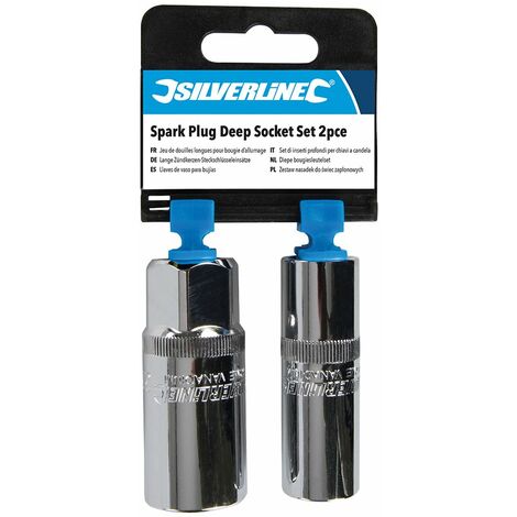 Silverline Spark Plug Deep Socket Set 2pce - 1/2"