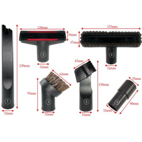 Vacuum Cleaner Tool Accessory Kit 6 Piece 32mm 35mm