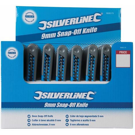 Silverline 9mm Snap-Off Knife Display Box 48pce - 48pce