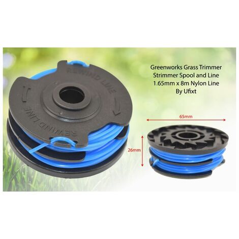 Greenworks Grass Strimmer Trimmer Spool and Dual Line 1.65mm x 8m