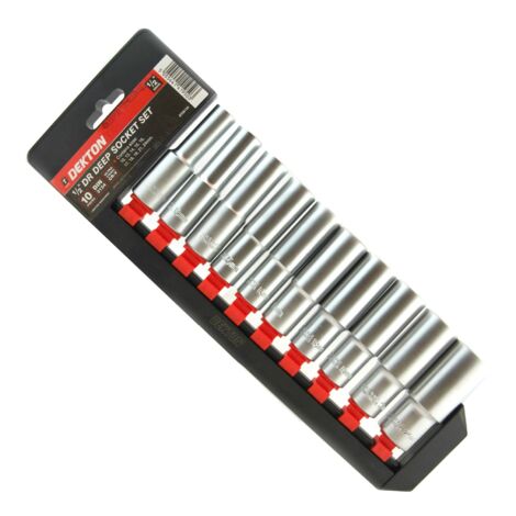 DEKTON 10PC 1/2'' DR DEEP METRIC SOCKET SET