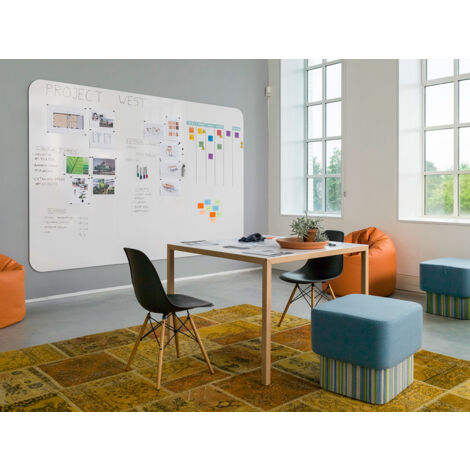 Whiteboard-Wand - Smit Visual Design - 198x294 cm - rahmenlos