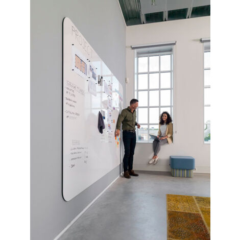 Whiteboard-Wand - Smit Visual Design - 198x490 cm - rahmenlos