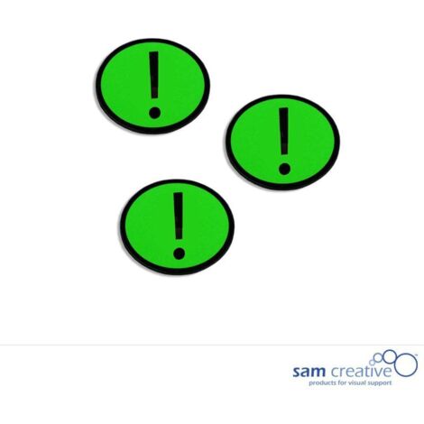 Magnetisch Symbool Uitroepteken 3x3 cm groen