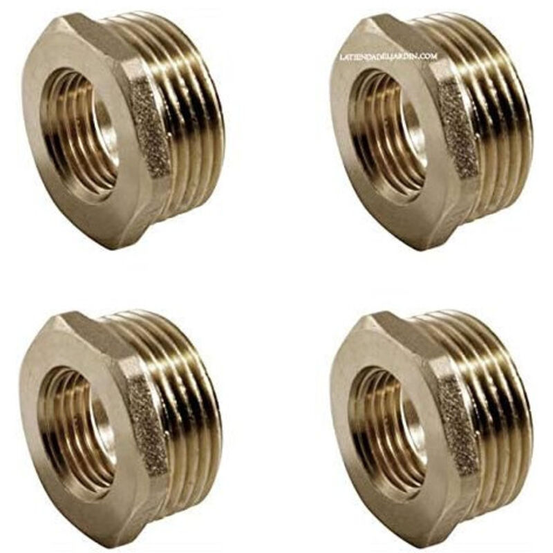 Set di 4 Dadi in ottone 1 1/2'' x 1 1/4'' Accessorio in ottone Aenor Riduzione filettata in ...