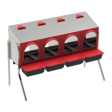 Nido per galline Interno 4 reparti 108x48x77 cm. Include gambe