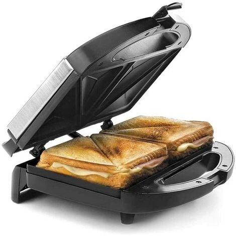 Tostiera Elettrica per Fette Triangolari, Potenza 750w, Colore Nero