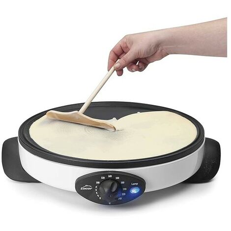 Crepiera in alluminio antiaderente 30 cm, Potenza 1000W, Bianco