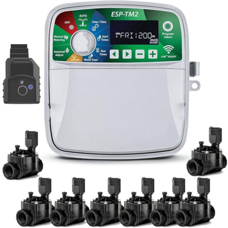 Programmatore di irrigazione Wi-Fi per interni Rain Bird ESP-TM2 a 8 ...